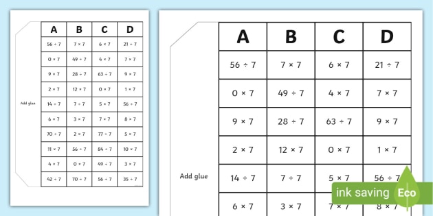 👉 Squashy Box - 7 Times Table (teacher made)