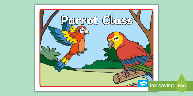 👉 * NEW * Parrot Class Display Poster - (teacher made)
