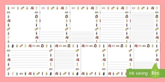 Snow White and the Seven Dwarfs Page Borders