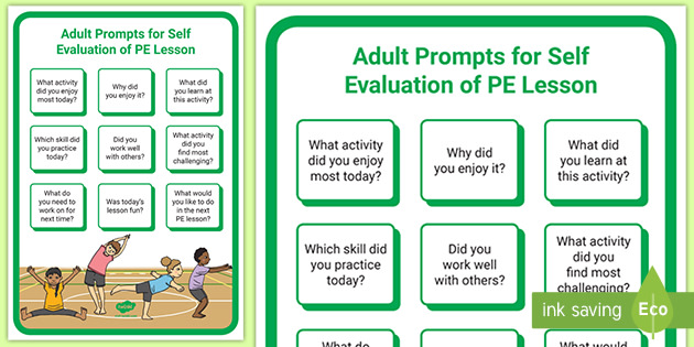 Prompts for Self Evaluation of PE Lessons