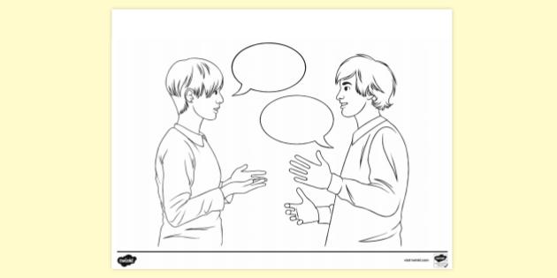 Circle Time Communication Colouring | Colouring Sheets