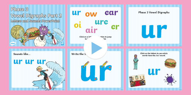 Phase 3 Vowel Digraphs Part 2 PowerPoint Letters and Sounds