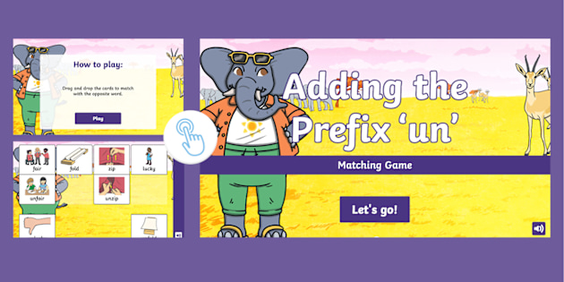 Adding the Prefix 'un' KS1 English Matching Game - Twinkl