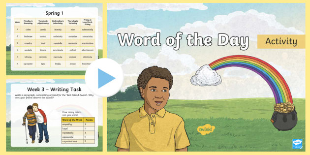 Year 4 Spring 1 Word of the Day PowerPoint