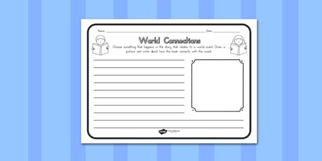 World Connections Comprehension Worksheet (teacher made)
