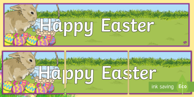 Happy Easter Banner Display | Easter Resources | Twinkl