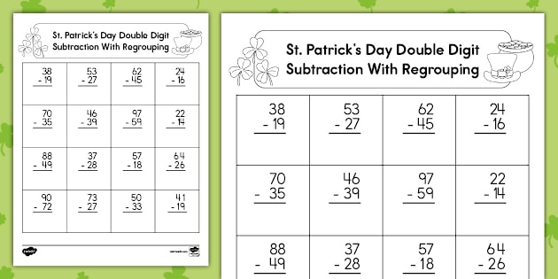 Double Digit Subtraction Practice
