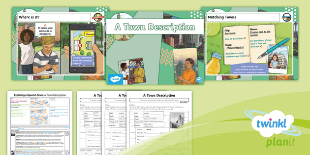 👉 PlanIt Year 6 Spanish Lesson: A Town Description