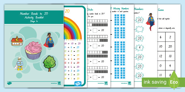 Number Bonds to 20 Activity Booklet