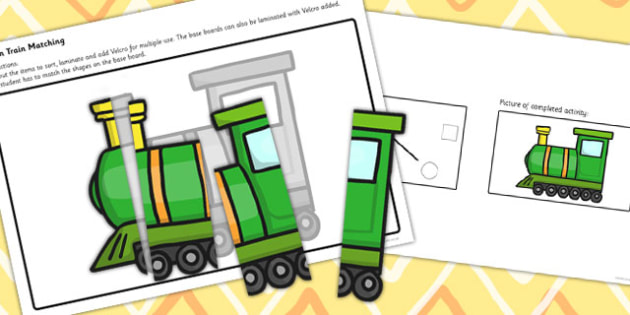 Workstation Pack Transport Matching Activities Set 2