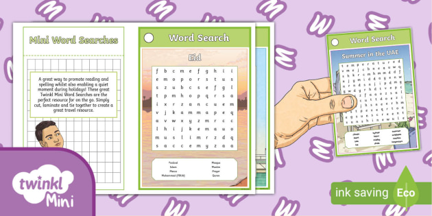 Twinkl Mini Word Search Cards (teacher made)