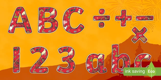 Chinese New Year Story Themed Display Lettering