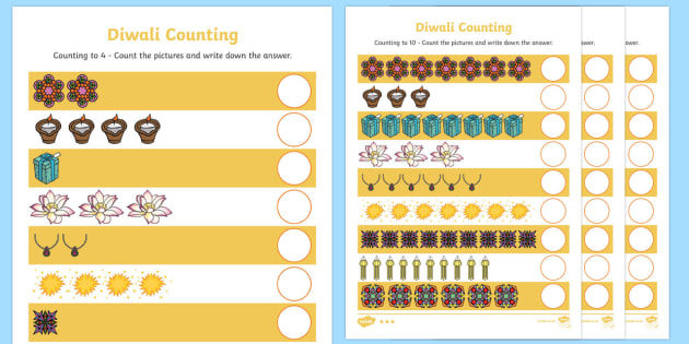 Diwali Numeracy Differentiated Worksheet / Worksheets