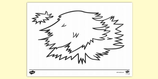 FREE! - Straw Pile Colouring Sheet - Primary School - Twinkl