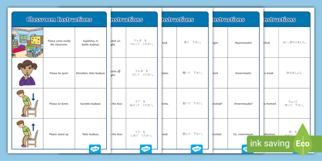 Classroom Instructions A4 Posters (teacher made)