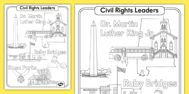 elementary coloring pages civil rights leaders