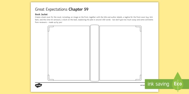 Great Expectations Chapter 59 - Book Jacket Worksheet / Worksheet