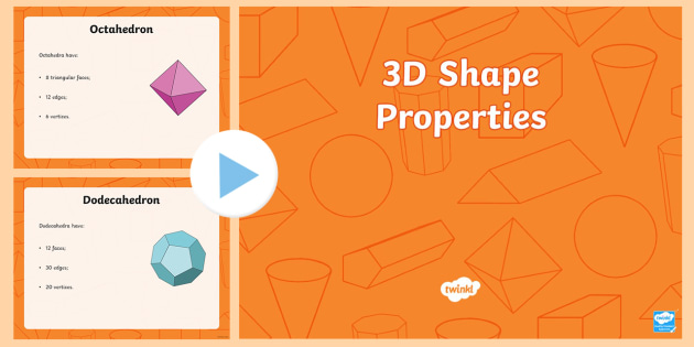 Properties Of 3D Shapes PowerPoint Geometry Maths Properties Of 3D Shapes PowerPoint Geometry Maths