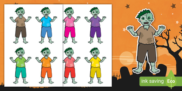 Editable Halloween Zombie (Small)