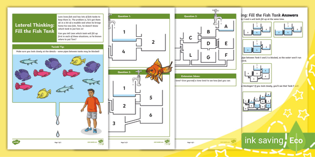 👉 Lateral Thinking: Fill the Tank (teacher made)