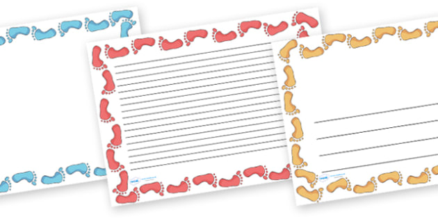FREE! - Footprint Full Page Borders (Landscape)