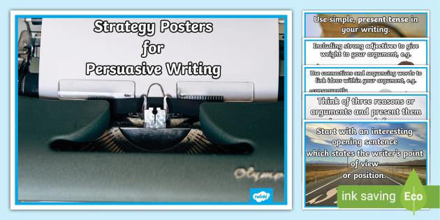 10 Persuasive Writing Strategies – English Language Posters
