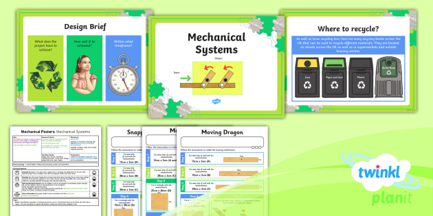 D&T: Mechanical Posters: Mechanical Systems LKS2 Lesson Pack 1