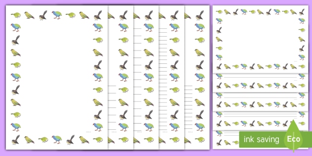 New Zealand Birds Page Border Pack (teacher made)