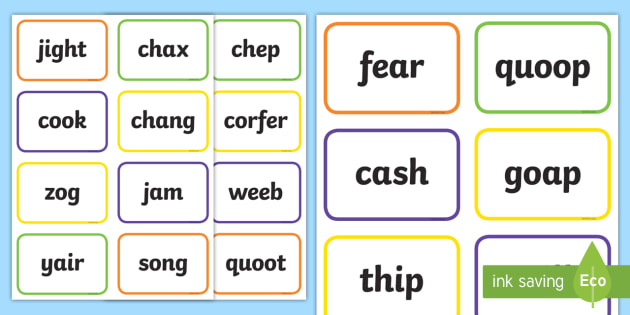 Phase 3 Flashcards Real and Nonsense Words Flashcards - - Phase 3 ...