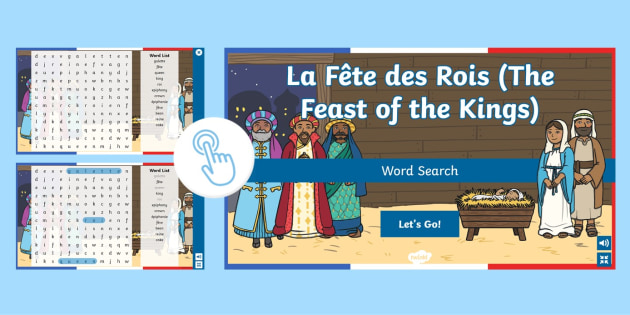 La Fête des Rois Interactive Word Search