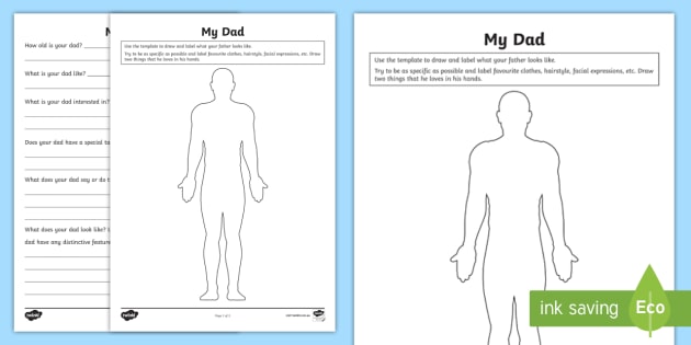 Father's Day Drawing Worksheet | Art for Kids | Teacher-made