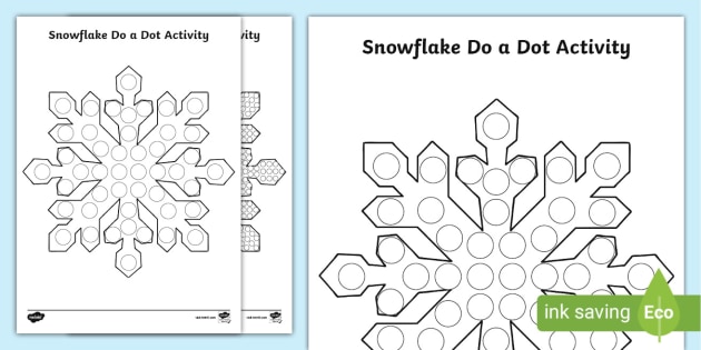 Snowflake Dot To Dot Printable