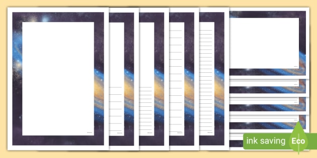 Galaxy Space Page Borders (teacher made)