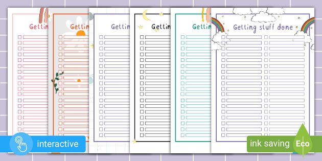 Getting Stuff Done To-Do List Pack | Twinkl Busy Bees