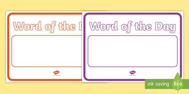 👉 Word of The Day English Poster - Word Board