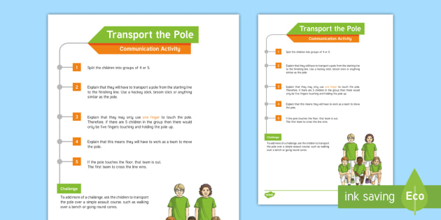 Transport the Pole Team Building Activity (teacher made)