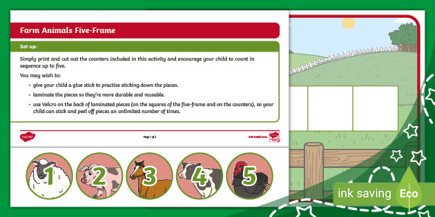 👉 Farm Animals Five-Frame (Teacher-Made)