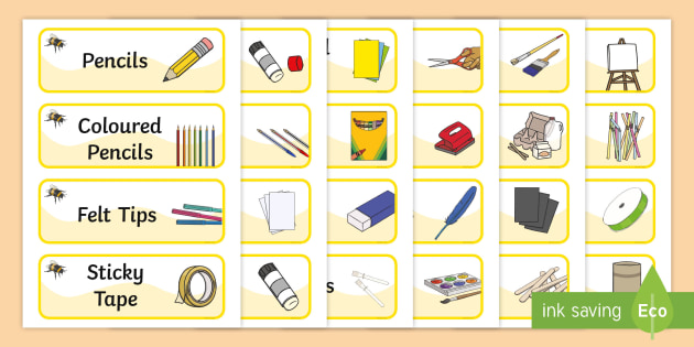 FREE! - Bumble Bee Themed Editable Creative Area Resource Labels