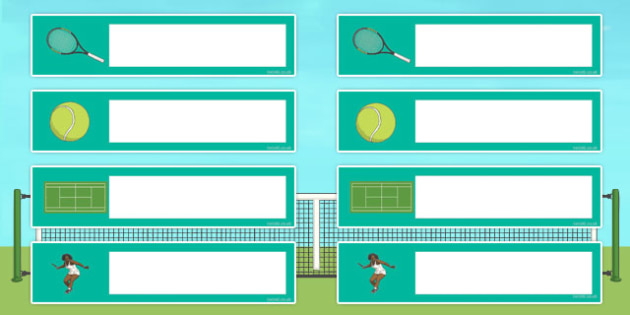 Wimbledon Themed Gratnells Tray Labels (teacher made)