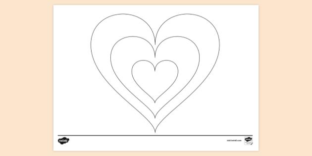 FREE! - Pretty Heart Colouring Page | Colouring Sheets