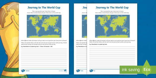 KS2 Journey to The World Cup Differentiated Worksheets