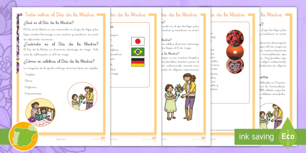 Hoja informativa: El Día de la Madre (creat de profesori)