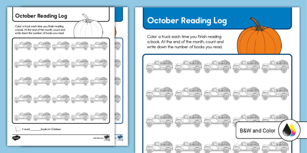 October Reading Log (teacher made)