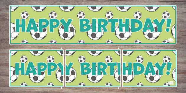 Football Birthday Banner | Twinkl Party (teacher made)