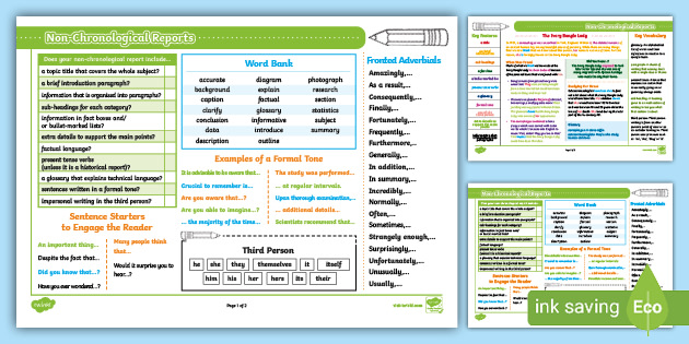UKS2 Writing: Non-Chronological Reports Knowledge Organiser