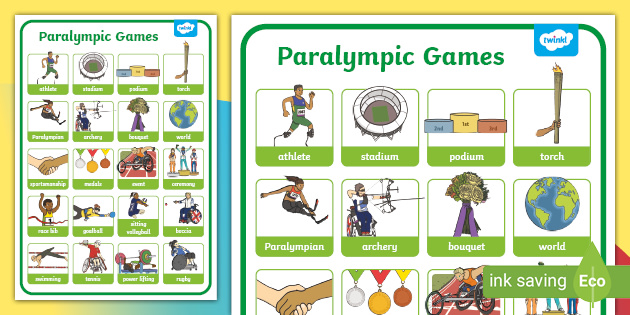 Paralympics Word Grid (teacher made)