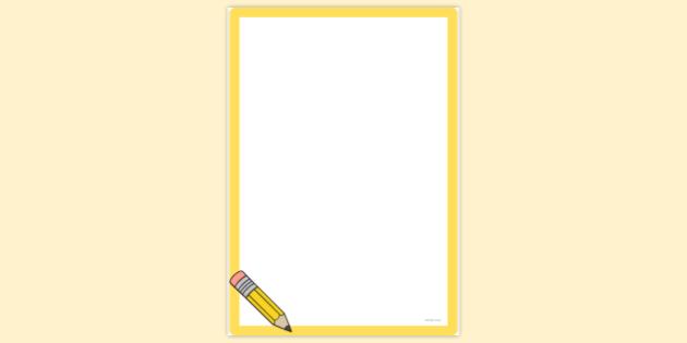 FREE! - Small Pencil Page Border | Page Borders | Twinkl
