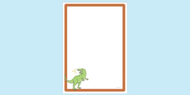 FREE! - Big Dinosaur Page Border | Page Borders | Twinkl