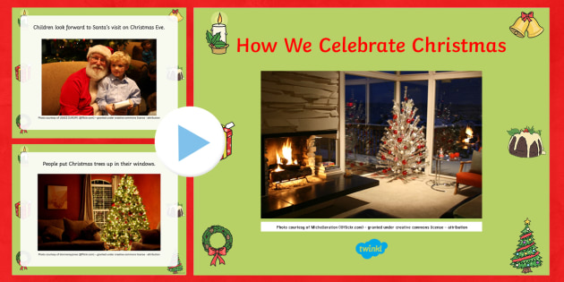 How We Celebrate Christmas PowerPoint - Christmas, Powerpoint