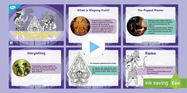 Indonesian Wayang Kulit Paper Craft PowerPoint